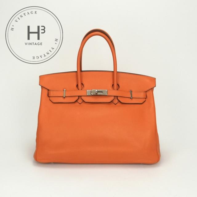 エルメス HERMES バーキン35 バーキン 35 バッグ トートバッグ スイフト オレンジ Orange シルバー金具 ハンドバッグ ヴォースイフト