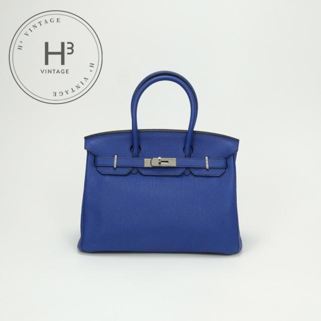 エルメス HERMES バーキン30 バーキン 30 バッグ トートバッグ トゴ ブルーエレクトリック ブルー 青 シルバー金具 ハンドバッグ