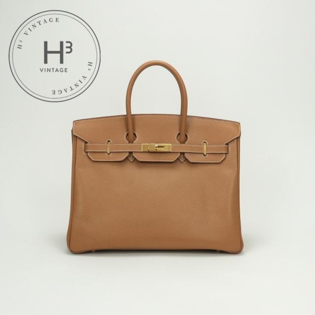 エルメス HERMES バーキン35 バーキン 35 バッグ トートバッグ アルデンヌ ナチュラル Natural ブラウン Brown 茶 ゴールド金具