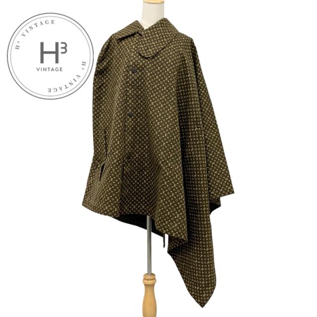 ルイヴィトン LOUIS VUITTON アウター コットン ブラウン ロゴ NIGO マイクロモノグラム ポンチョ ケープ メンズ