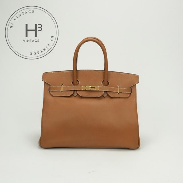 エルメス HERMES バーキン35 バーキン 35 ヴェルソ バッグ トートバッグ アルデンヌ ゴールド Gold ナチュラル Natural ブラウン Brown 茶