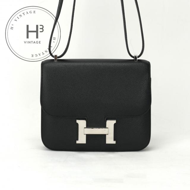 エルメス HERMES コンスタンス3 ミニ18 コンスタンス 3 ミニ18 バッグ ショルダーバッグ エプソン ノワール ブラック 黒 シルバー金具