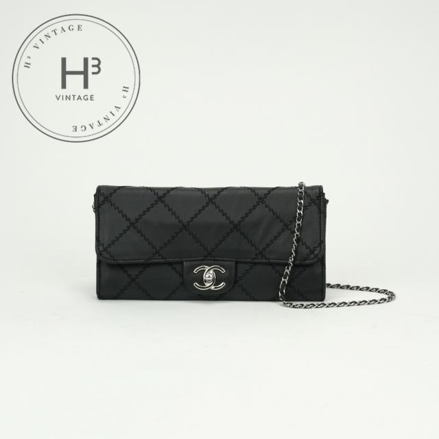 シャネル CHANEL ウルトラステッチ バッグ ショルダーバッグ ラムスキン ブラック Black 黒 シルバー金具