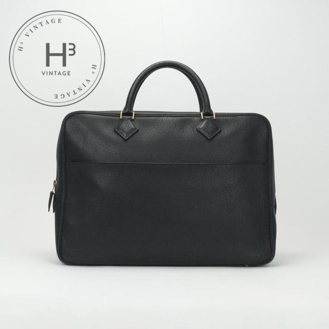 エルメス HERMES プリュムドッグ38 プリュムドッグ 38 バッグ トートバッグ フィヨルド ノワール ブラック 黒 ゴールド金具