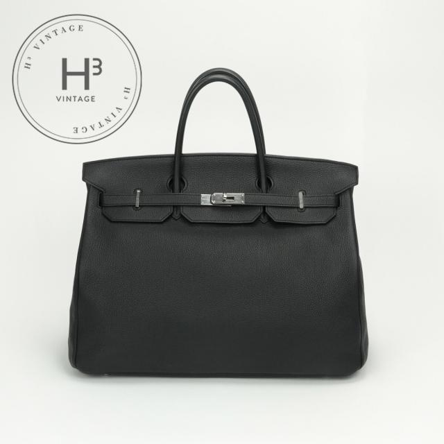エルメス HERMES バーキン40 バーキン 40 バッグ トートバッグ トゴ ノワール ブラック 黒 シルバー金具