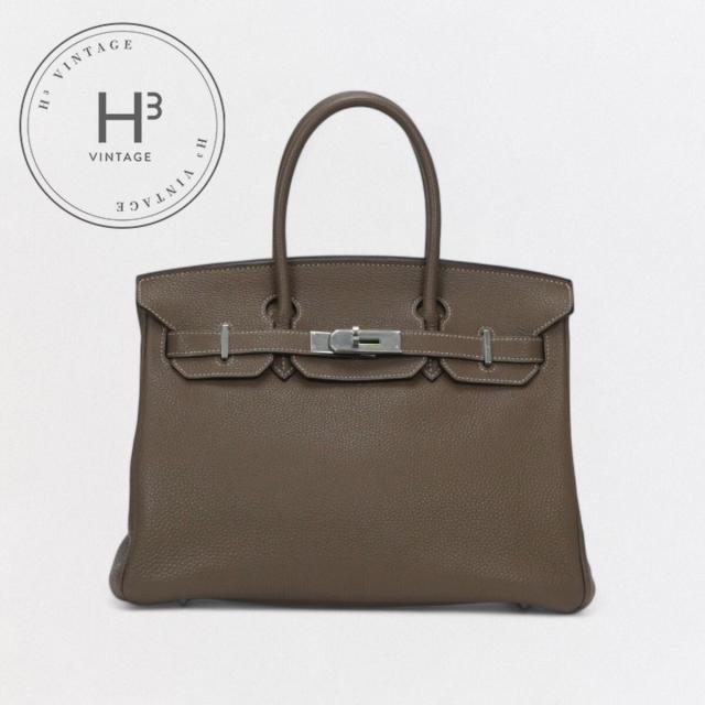 エルメス HERMES バーキン30 バーキン 30 バッグ トートバッグ トゴ エトゥープ Etoupe グレー Gray シルバー金具 ハンドバッグ