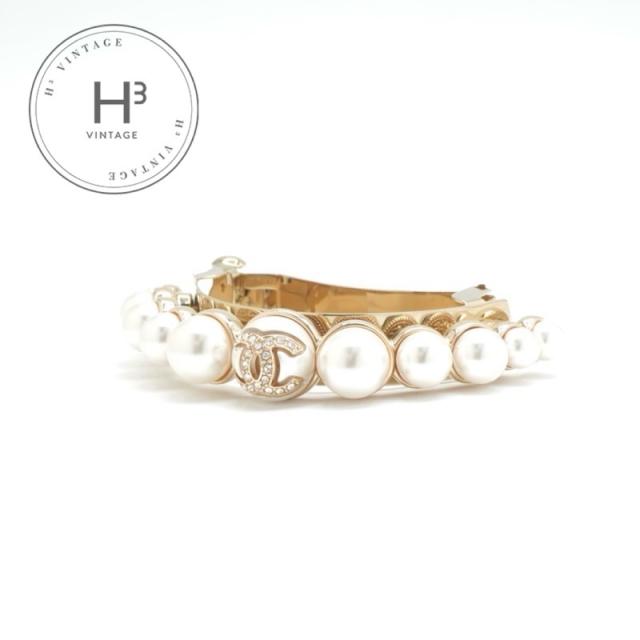 シャネル CHANEL ヘアアクセサリー ゴールド ココマーク バレッタ ヘアクリップ ラインストーン