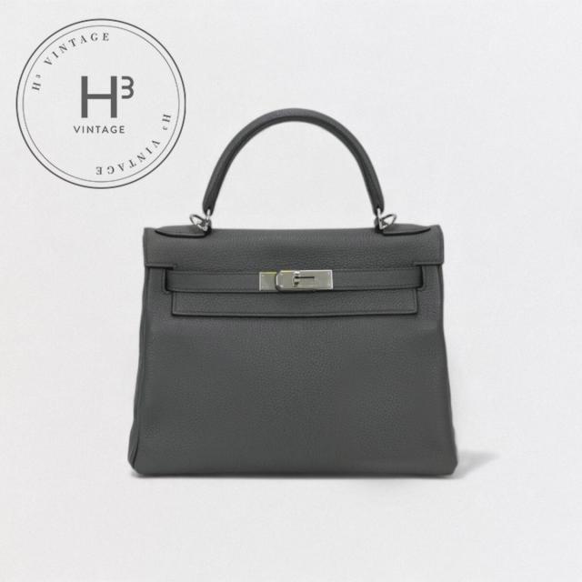 エルメス HERMES ケリー28 ケリー 28 バッグ トートバッグ ショルダーバッグ トゴ エタン Etain グレー Gray シルバー金具 ハンドバッグ