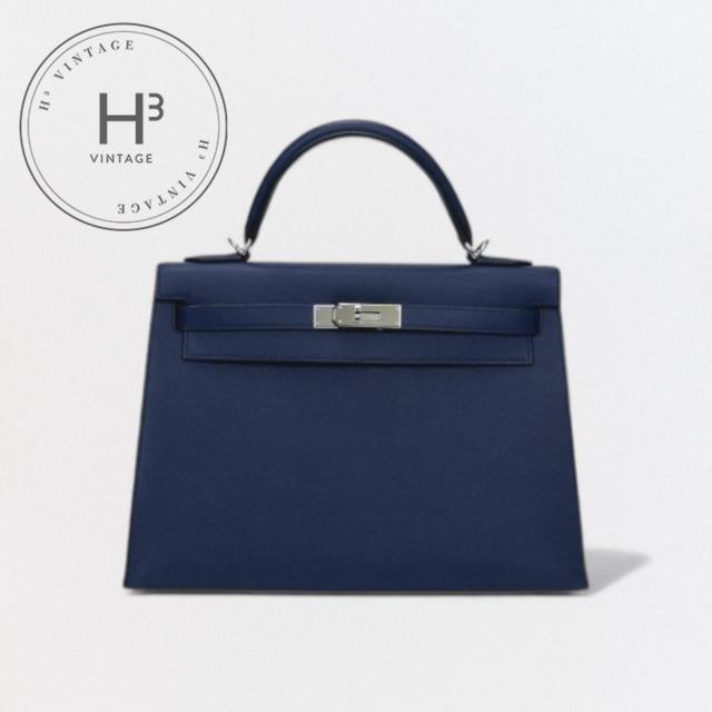 エルメス HERMES ケリー32 ケリー 32 バッグ トートバッグ ショルダーバッグ エプソン ブルーサフィール bluesaphir ブルー Blue 青