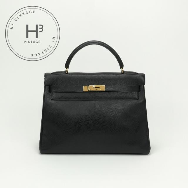 エルメス HERMES ケリー32 ケリー 32 バッグ トートバッグ アルデンヌ ノワール Noir ブラック Black 黒 ゴールド金具 ハンドバッグ