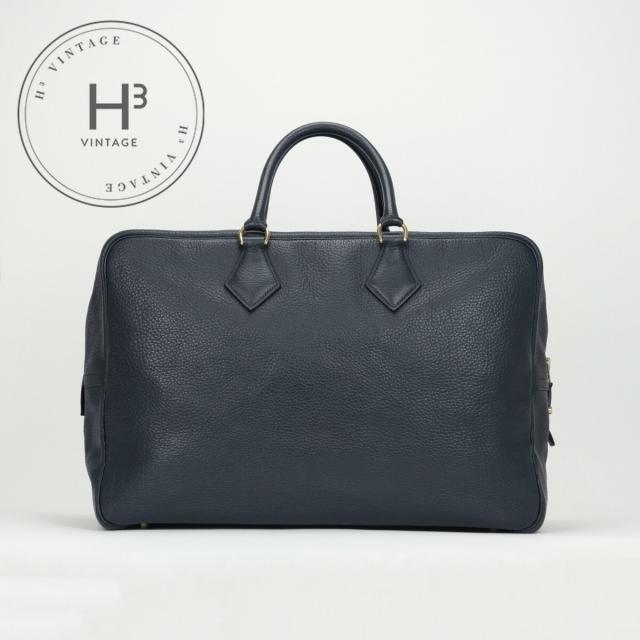 エルメス HERMES プリュム45 プリュム 45 バッグ トートバッグ アルデンヌ ブルーインディゴ BlueIndigo ネイビー Navy 青 紺 ゴールド金具