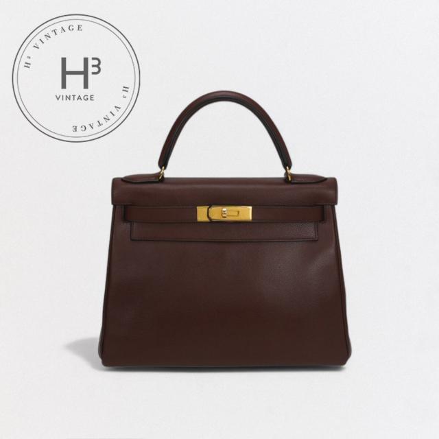 エルメス HERMES ケリー28 ケリー 28 バッグ トートバッグ ショルダーバッグ クシュベル ハバナ Havane ブラウン Brown 茶 ゴールド金具