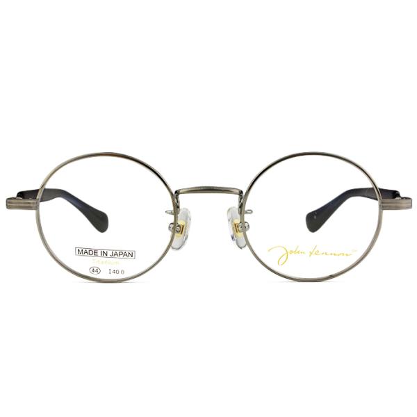 ジョンレノン John Lennon JL-1090 c.2 jl9 ヘアラインシルバーグレー/ブルーササ 伊達 度付き 丸 メガネ めがね ...