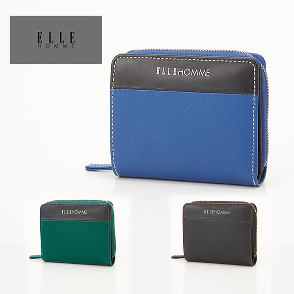 プレリー ELLE HOMME(エルオム) マルセイユ ラウンドファスナー二つ折り財布（小銭入れ有） XP36290 1個