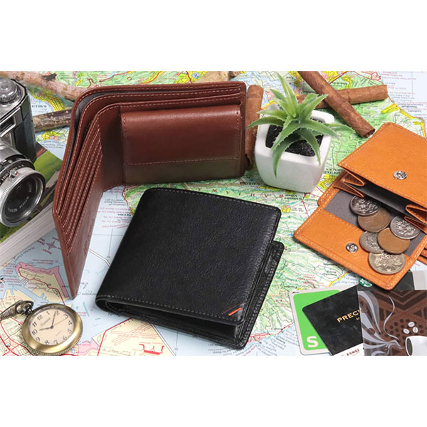 祥力 革職人 レザーファクトリー デュアルライン ササマチ小銭入れ付き二つ折り財布 DU020 1個