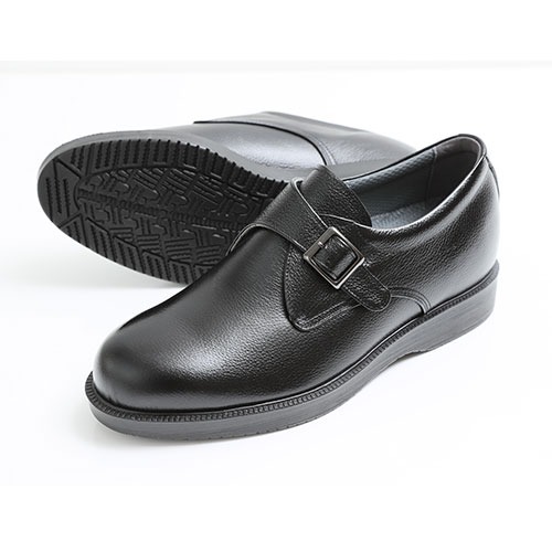 北嶋製靴 牛革モンクプレーンシューズ 5.5cmヒールアップ 921 1足