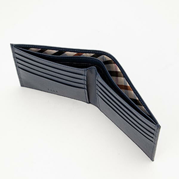 プレリー DAKS チェッカーエンボス 二つ折り財布（小銭入れなし