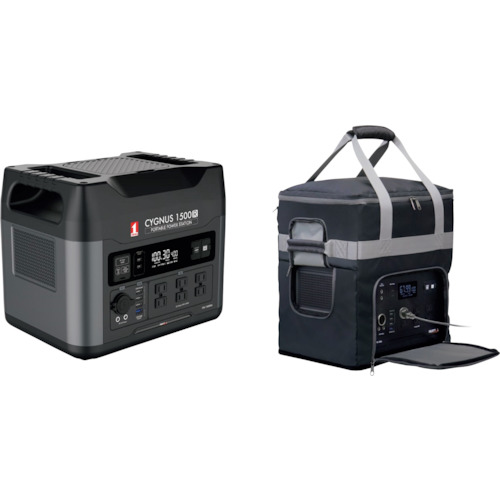 [数量限定 キャリーバッグセット] MUSTTOOL ポータブル電源 CYGNUS 1500R PB-1500RA 最大出力 1500W 電池容量 440,000mAh LFPバッテリー リン酸鉄リチウムイオンバッテリー