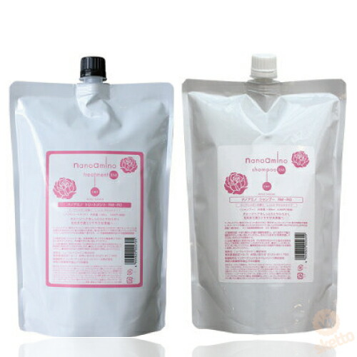 [SET] ニューウェイジャパン ナノアミノ ≪ RM-RO ≫ シャンプー＆トリートメントセット リフィル1000mL/1000g（newayjapan nanoamino shampoo ヘアケア ダメージケア CMC シ指通り ツヤツヤ 美髪）