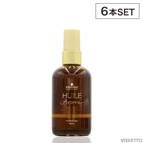 [6本SET]シュワルツコフ ユイルアローム オイル ビリーフ 100ml (schwarzkopf huile arome oil 100%自然由来 ヘアケア カラーダメージケア 褪色抑制 うるおい 色感 ツヤ髪 透明感 美容室)