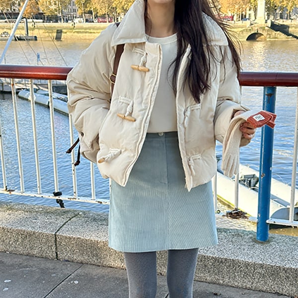 無地 ショート ファスナー ダウンジャケットコート [3カラー]」 レディース服がお得な