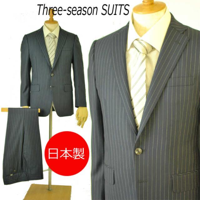 日本製秋冬用*Y4Y5A4A6AB4AB6サイズのみ　ノータック　スリムスーツ：2B×1　RM306F★パンツ裾未処理