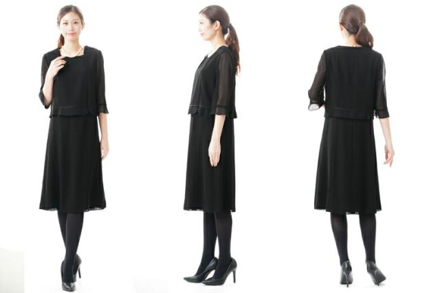 ブラックフォーマル ワンピース 【単品】【夏用シーズン】 レディース