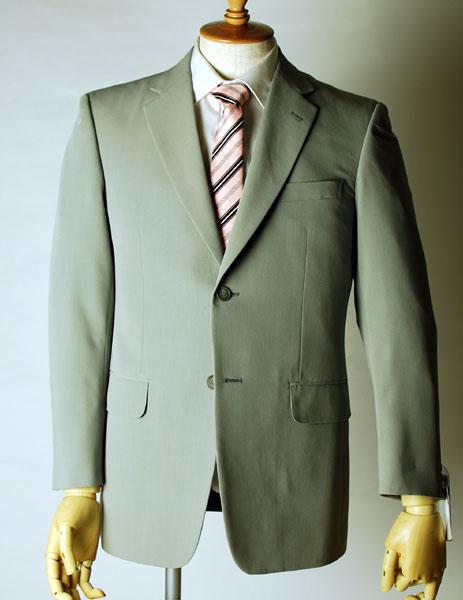 夏用 【サイズ A5】ライトグリーン色のシングル2Bジャケット：RMJ81 メンズ 紳士 サマー ジャケット