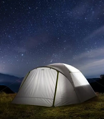 コア ６人用 ライト付きドームテント アウトドア キャンプ 登山 川遊び バーベキュー ピクニック 耐水性 快適 換気 風通し 最高6人 簡単 広い