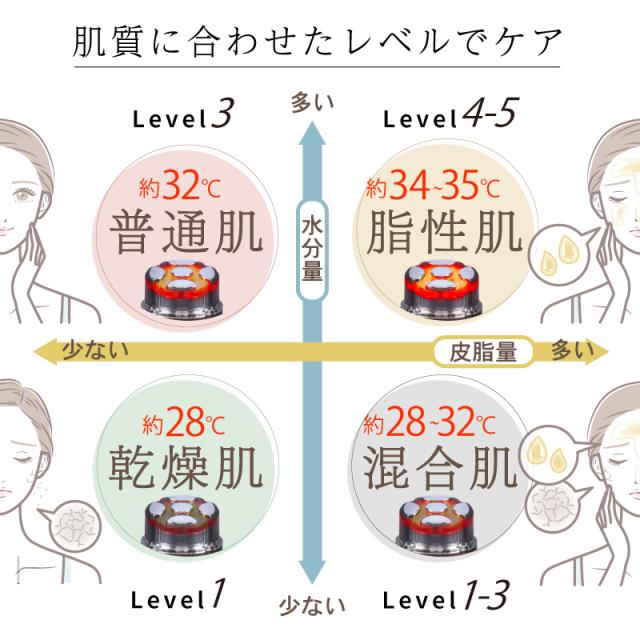 美顔器 リフトアップ EMS RF温熱 LED赤色 コンパクト美顔器 スティック
