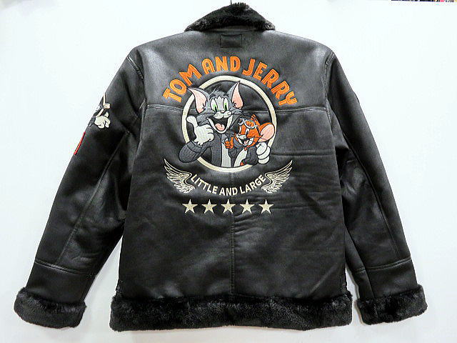 TOM&JERRY X NEVER MIND　裏ファー ボンディングB-3フライトジャケット トム&ジェリー FLIGHT JACKET
