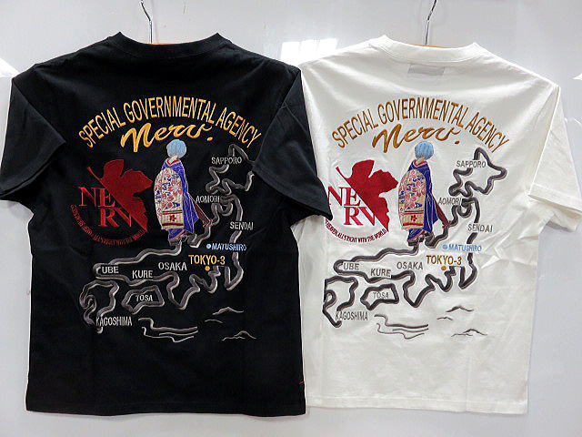 エヴァンゲリヲンＸ錦コラボ 　舞子綾波 地図柄 半袖Ｔシャツ　EVANGELION × NISHIKI