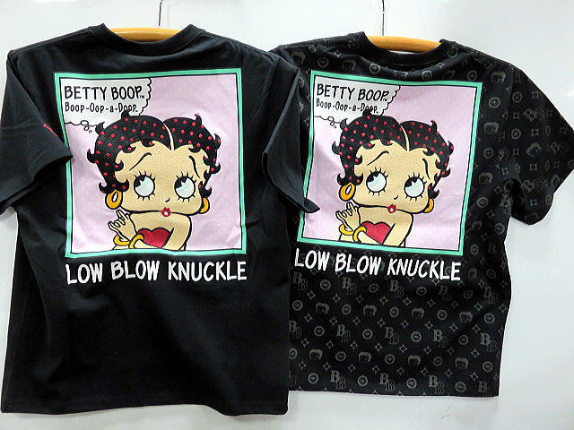 LOWBLOW KNUCKLE　X BETTY BOOP  ドットベティ　半袖Tシャツ　 ローブローナックル