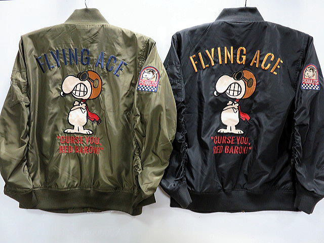 LOWBLOW KNUCKLE X PEANUTS　　FLYING ACE   MA-1ジャケット