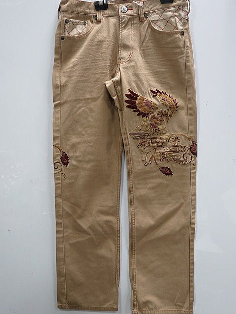 錦　和柄　コットンサージパンツ　鳳凰刺繍　NISHIKI