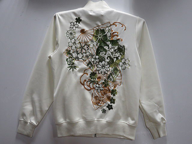 錦 　和柄 ジャージジャケット　眠り猫刺繍　　NISHIKI