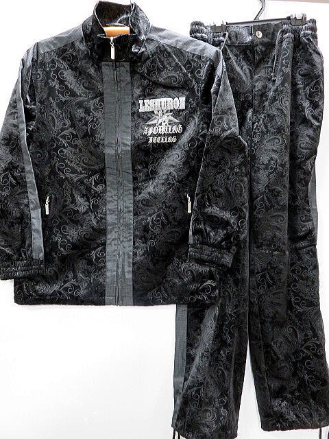 レシュロンスポーツ　ペイズリー　ベロア型押し　上下セット　LESHURON SPORTS