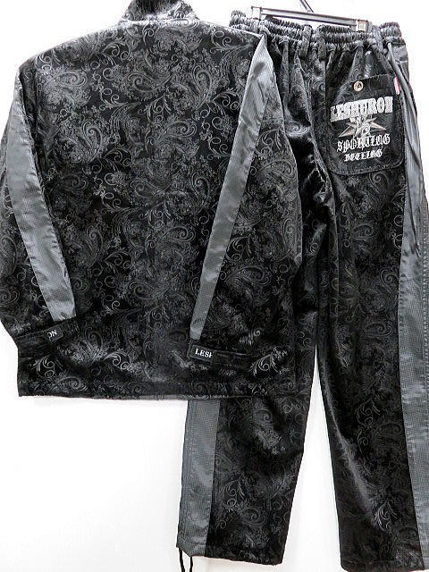 レシュロンスポーツ　ペイズリー　ベロア型押し　上下セット　LESHURON SPORTS レシュロンスポーツ ペイズリー ベロア型押し 上下セット LESHURON