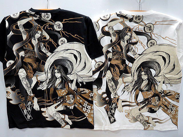 抜刀娘　半袖Tシャツ　結愛風神・葵雷神　絡繰魂
