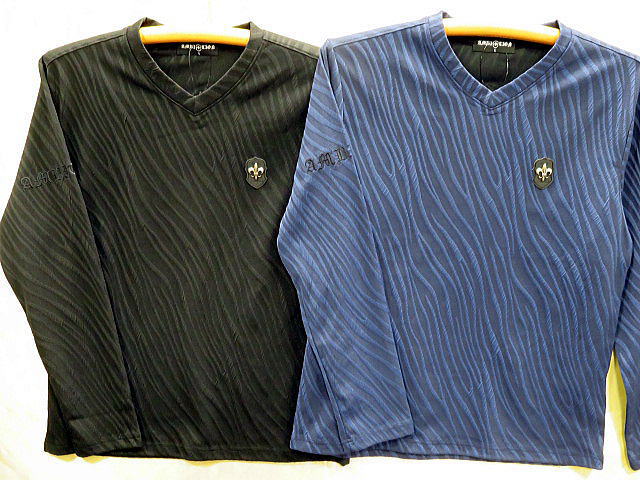 BE AMBITION   百合ワッペン＆ロゴ  長袖Tシャツ 　ビーアンビション