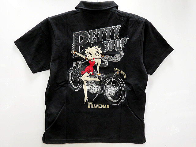 Betty Boop X THE BRAVE MAN　半袖ポロシャツ　ベティ