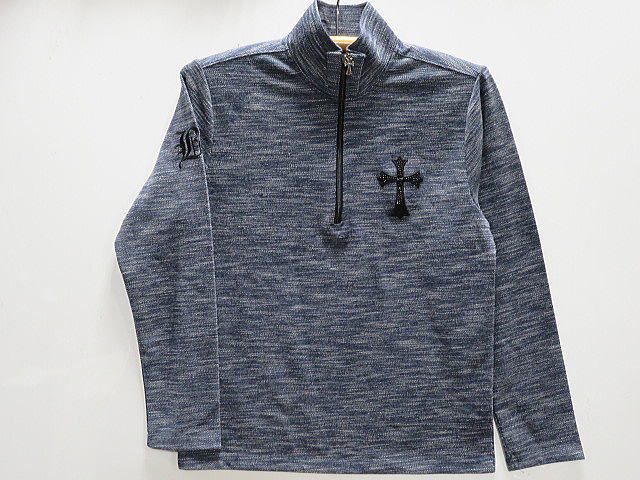 BE AMBITION   Zip Up長袖Tシャツ クロスワッペン　ビーアンビション