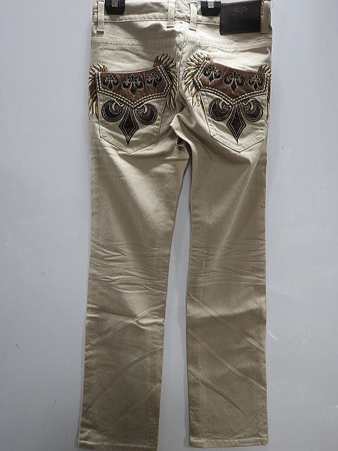 ビーアンビション　チノパンツ 　百合ウイング刺繍  BE AMBITION