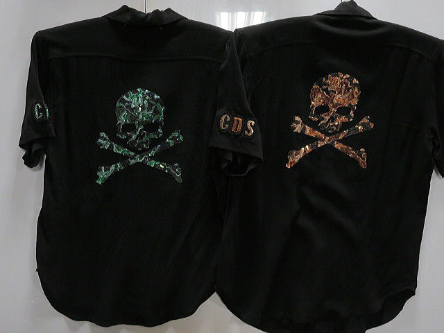 クールドライブストライカー　半袖シャツ　スパンコールスカル　COOL DRIVE STRIKER