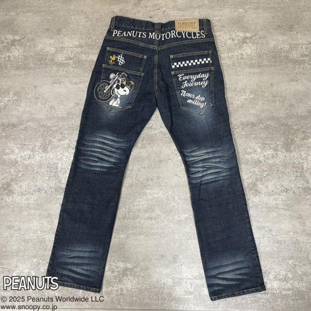 SNOOPY×Flag MOTORCYCLE Denim Pants　フラッグスタッフ × スヌーピーコラボ デニムパンツ