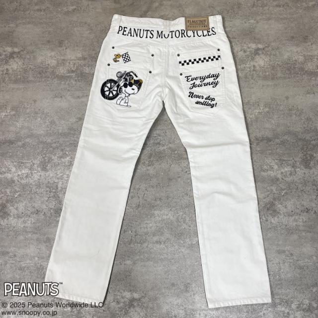 SNOOPY×Flag MOTORCYCLE Denim Pants　フラッグスタッフ × スヌーピーコラボ デニムパンツ