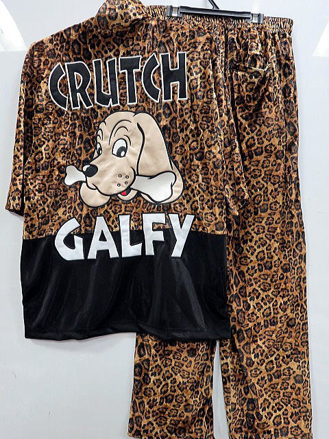 GALFY  アニマル切替 半袖ベロア上下セット　ガルフィ