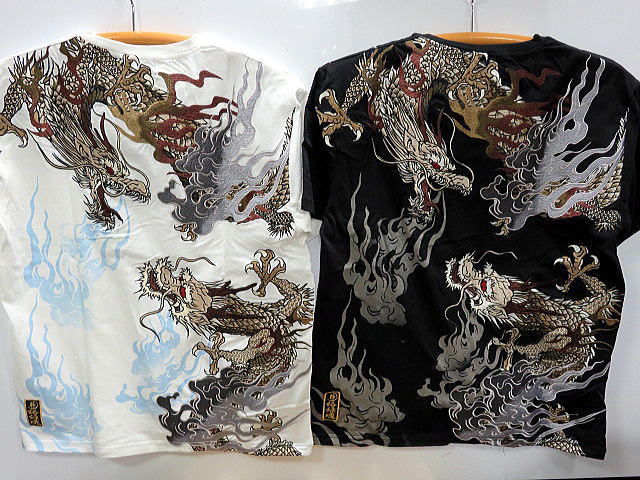 絡繰魂 粋　睨み龍神半袖Tシャツ　カラクリ魂