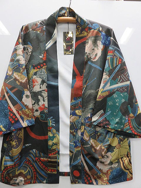 戦国　法被　絡繰魂 　和柄　ハッピ　　カラクリ魂