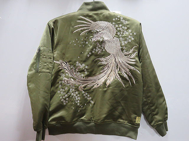 絡繰魂　和柄　桜鳳凰刺繍MA-1　カラクリ魂